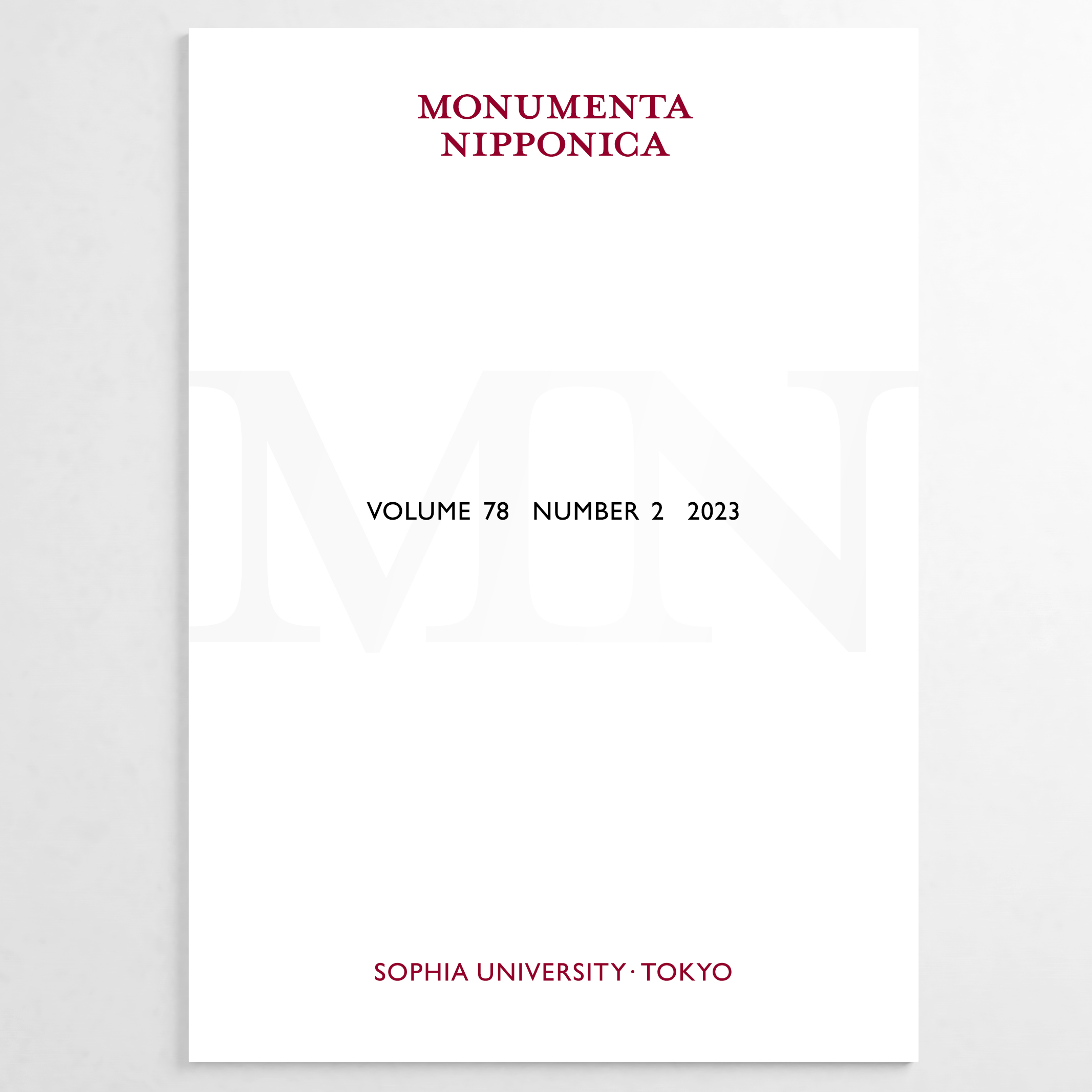 Introducing Monumenta Nipponica | Sophia University